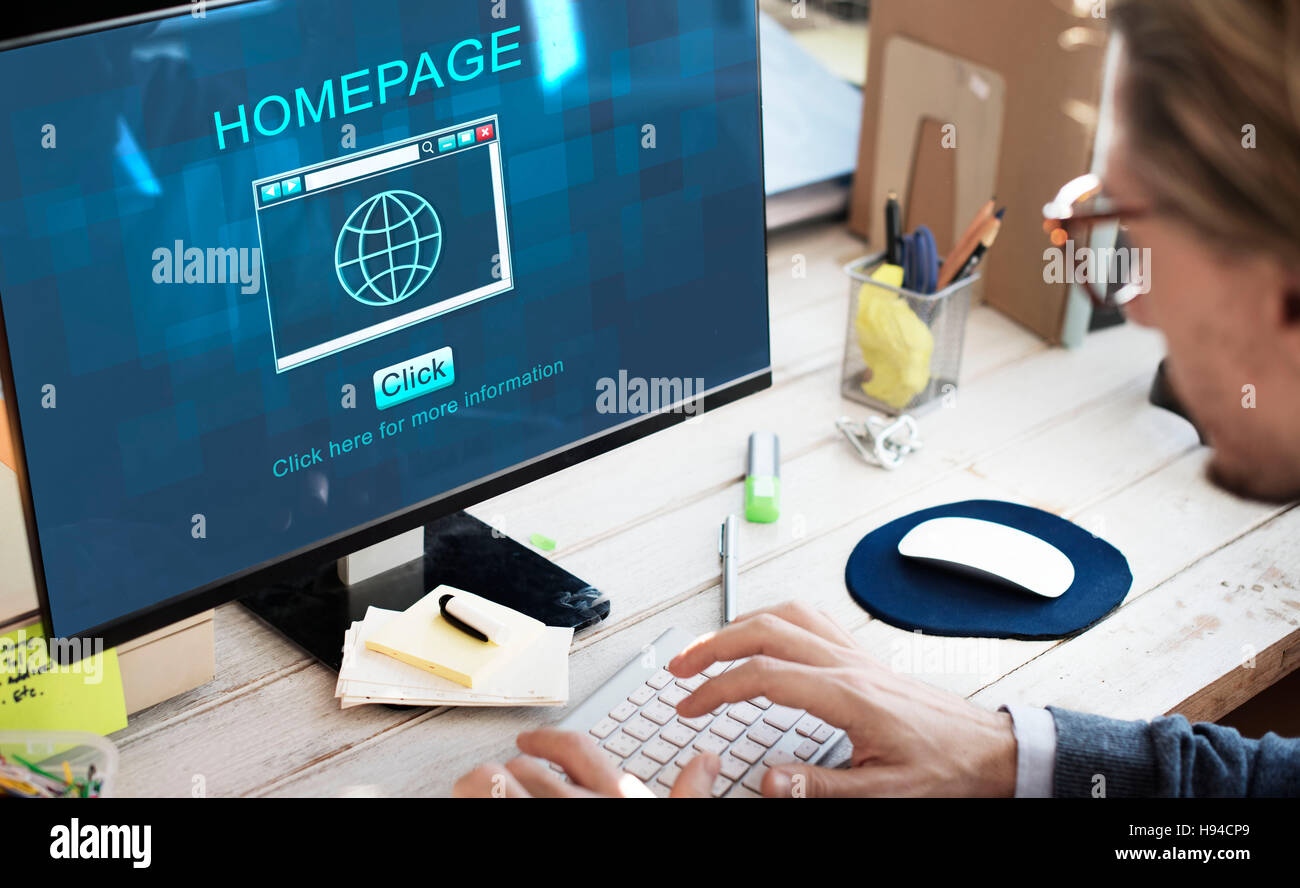 Internet HTML Homepage Browser Big Data Concept Stock Photo - Alamy