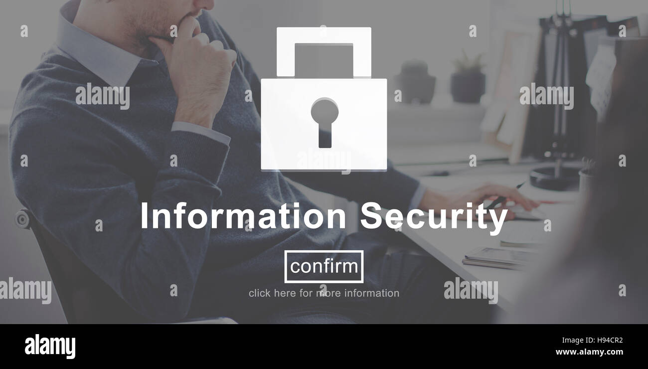 Information Security Protection Privacy Interface Concept Stock Photo ...