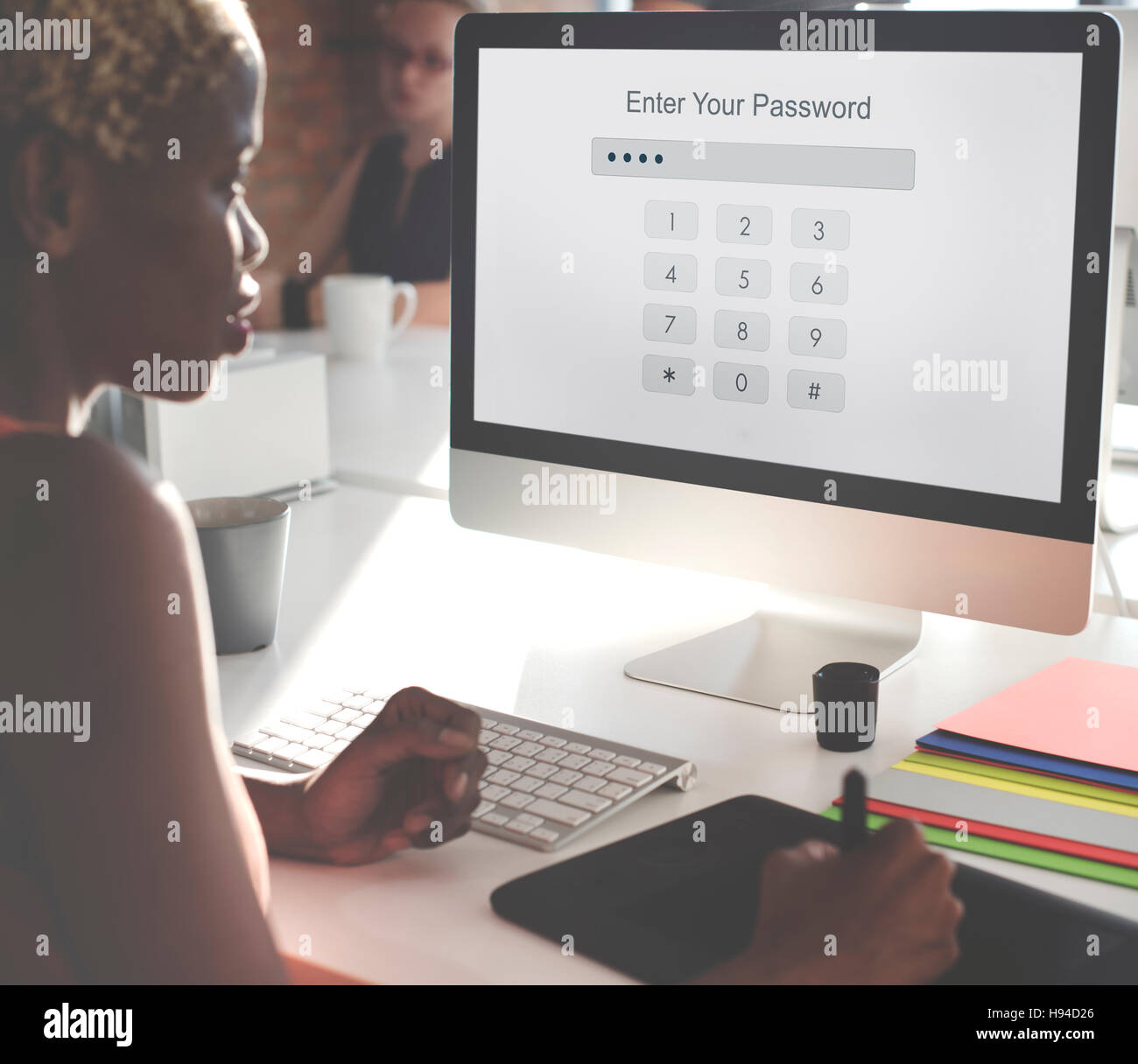 Technology Enter Password Security Graphic Concept Stock Photo - Alamy