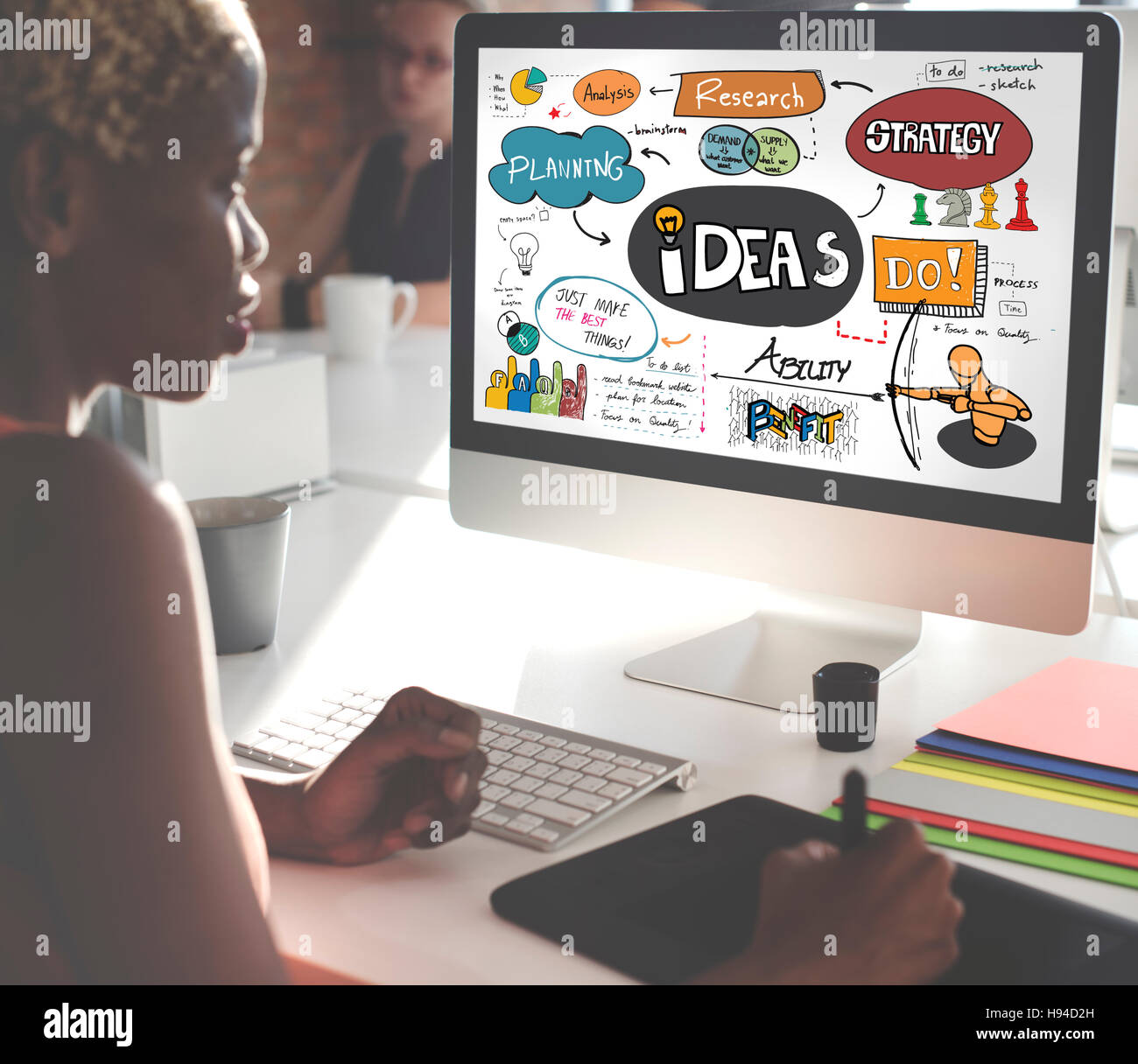 Ideas Idea Vision Design Plan Objective Mission Concept Stock Photo - Alamy