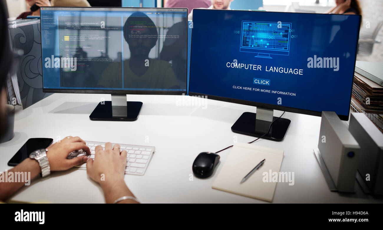 Computer Coding Code Advanced Technology Concept Stock Photo - Alamy