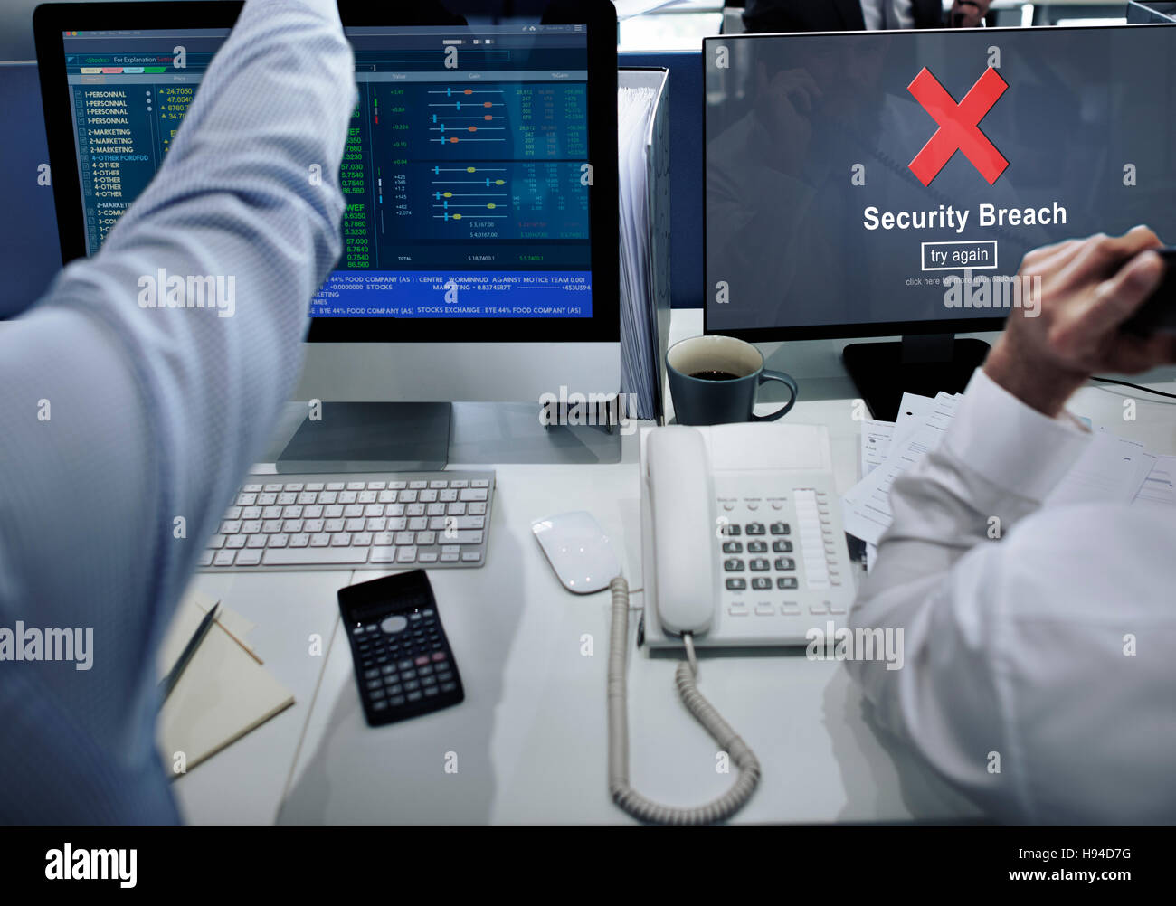 Security Breach Hacker Cyber Crime Privacy Policy Concept Stock Photo ...