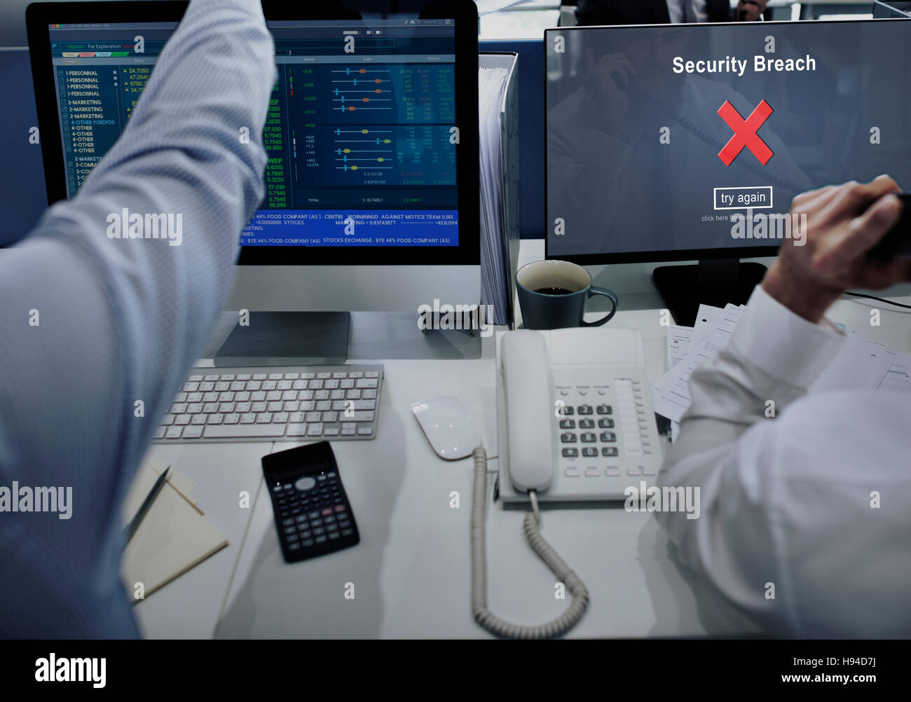 Security Breach Hacker Cyber Crime Privacy Policy Concept Stock Photo ...