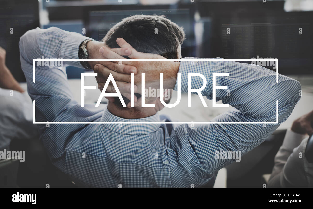 Depression Frustrated Failure Problems Business Concept Stock Photo - Alamy