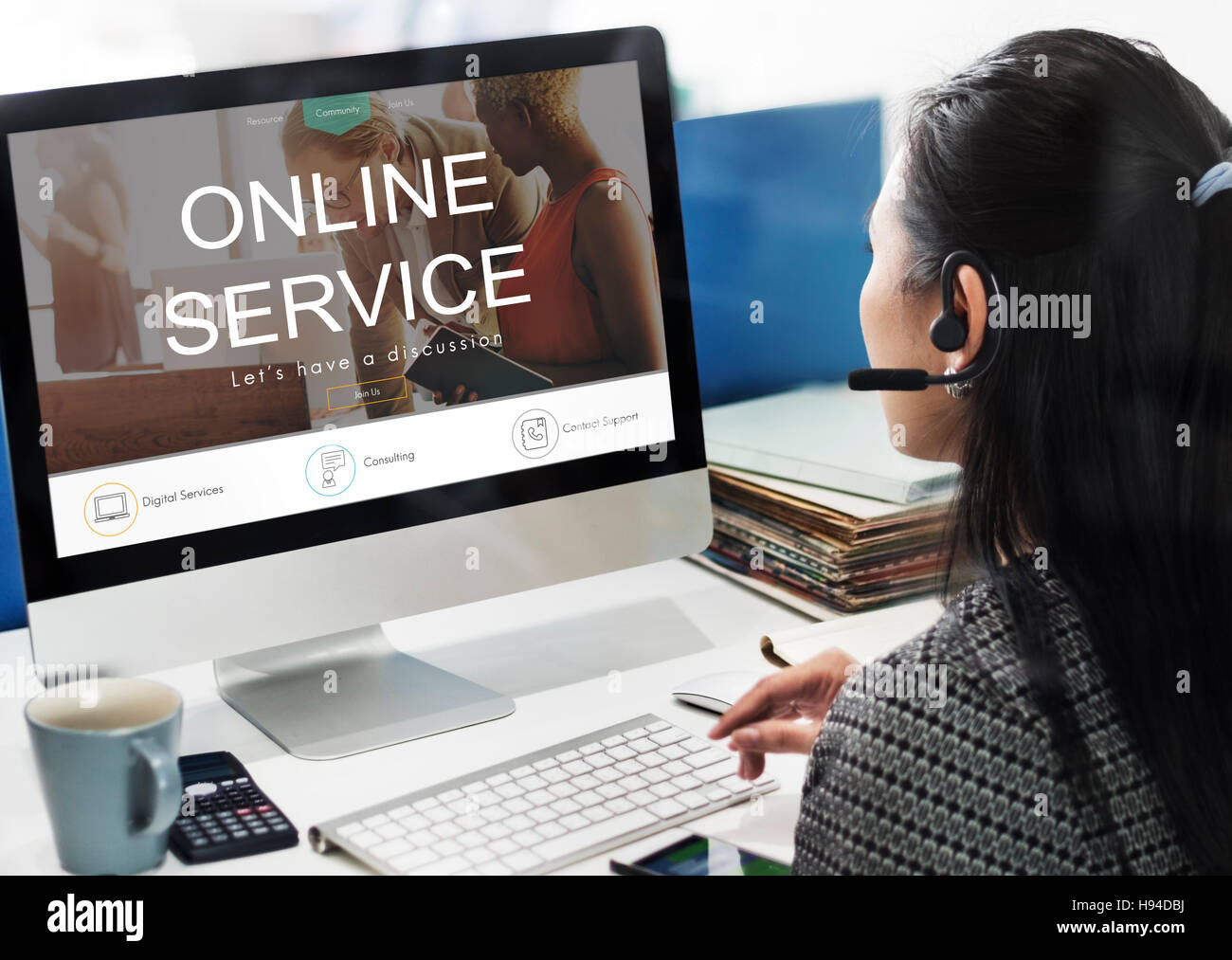 Helpdesk Support Information Support Concept Stock Photo - Alamy