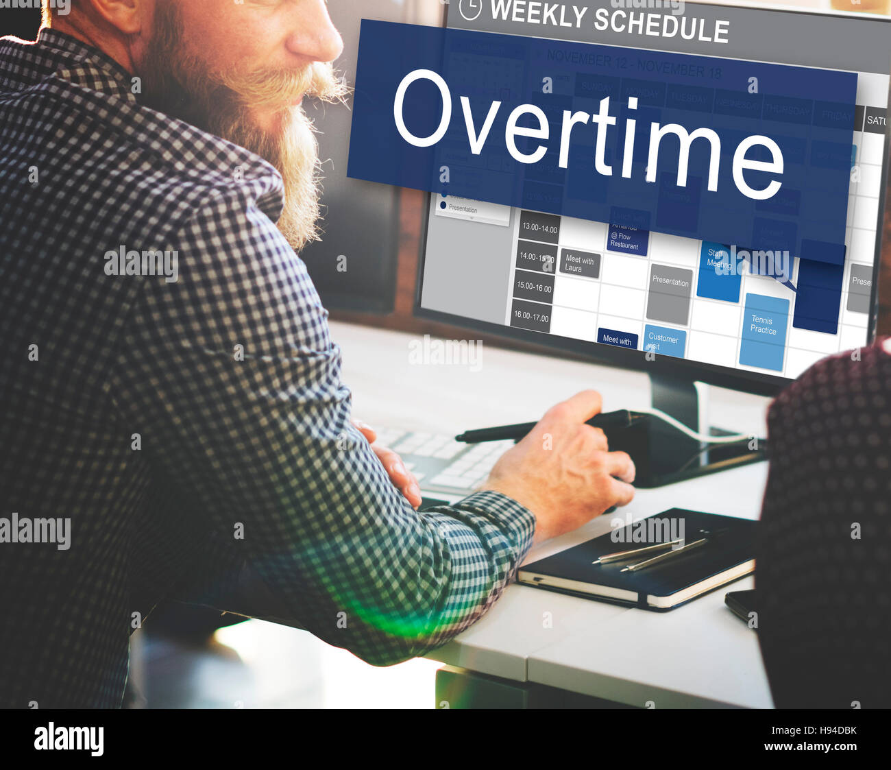 Overtime Hard Working Overload Concept Stock Photo - Alamy