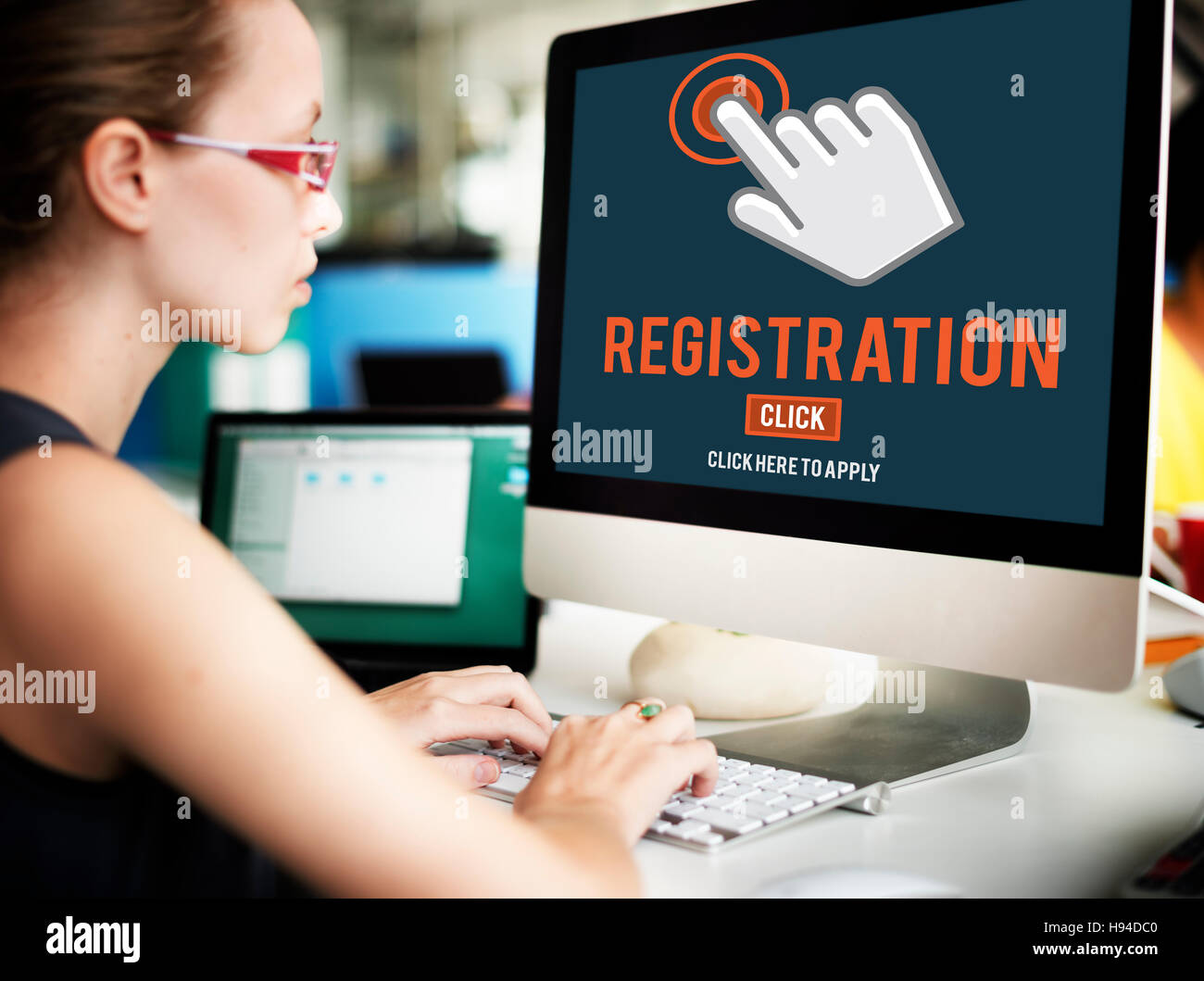 Register Registration Enter Apply Membership Concept Stock Photo - Alamy