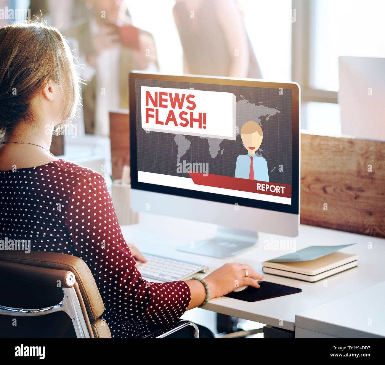 News Flash Announcement Breaking News Report Concept Stock Photo - Alamy