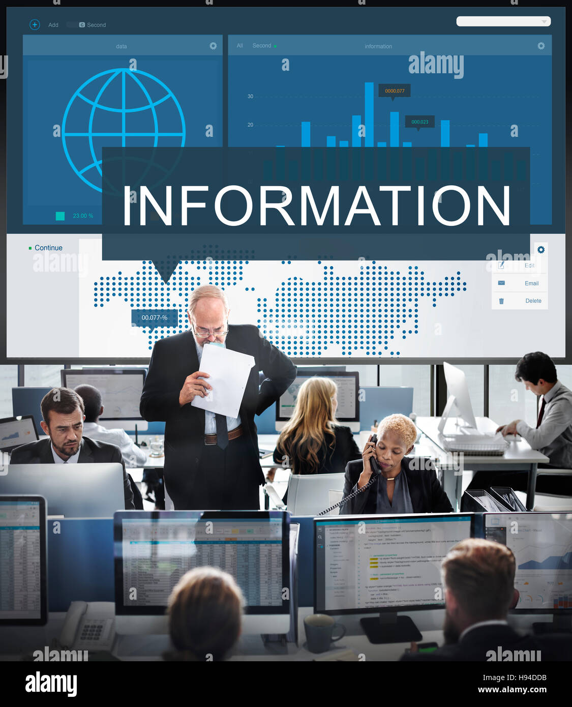 Information Data Details Facts Research Graphic Concept Stock Photo - Alamy