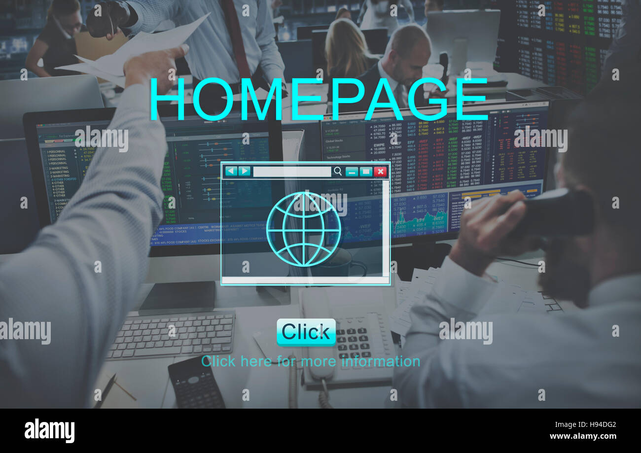 Homepage Website Webpage Internet Concept Stock Photo - Alamy