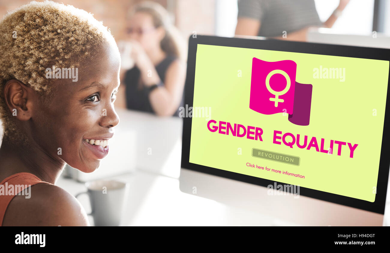 Woman Power Feminist Equal Rights Concept Stock Photo - Alamy