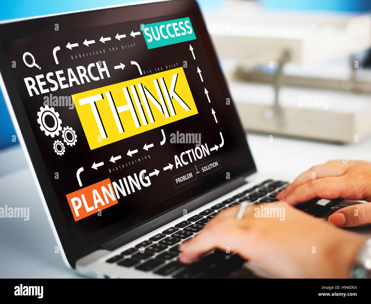 Think Thinkning Plan Planning Emotions Concept Stock Photo - Alamy