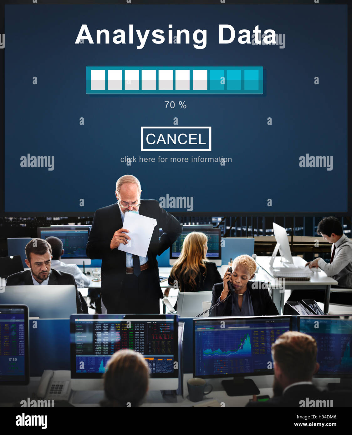 Analysing Data Loading Progress Bar Concept Stock Photo - Alamy