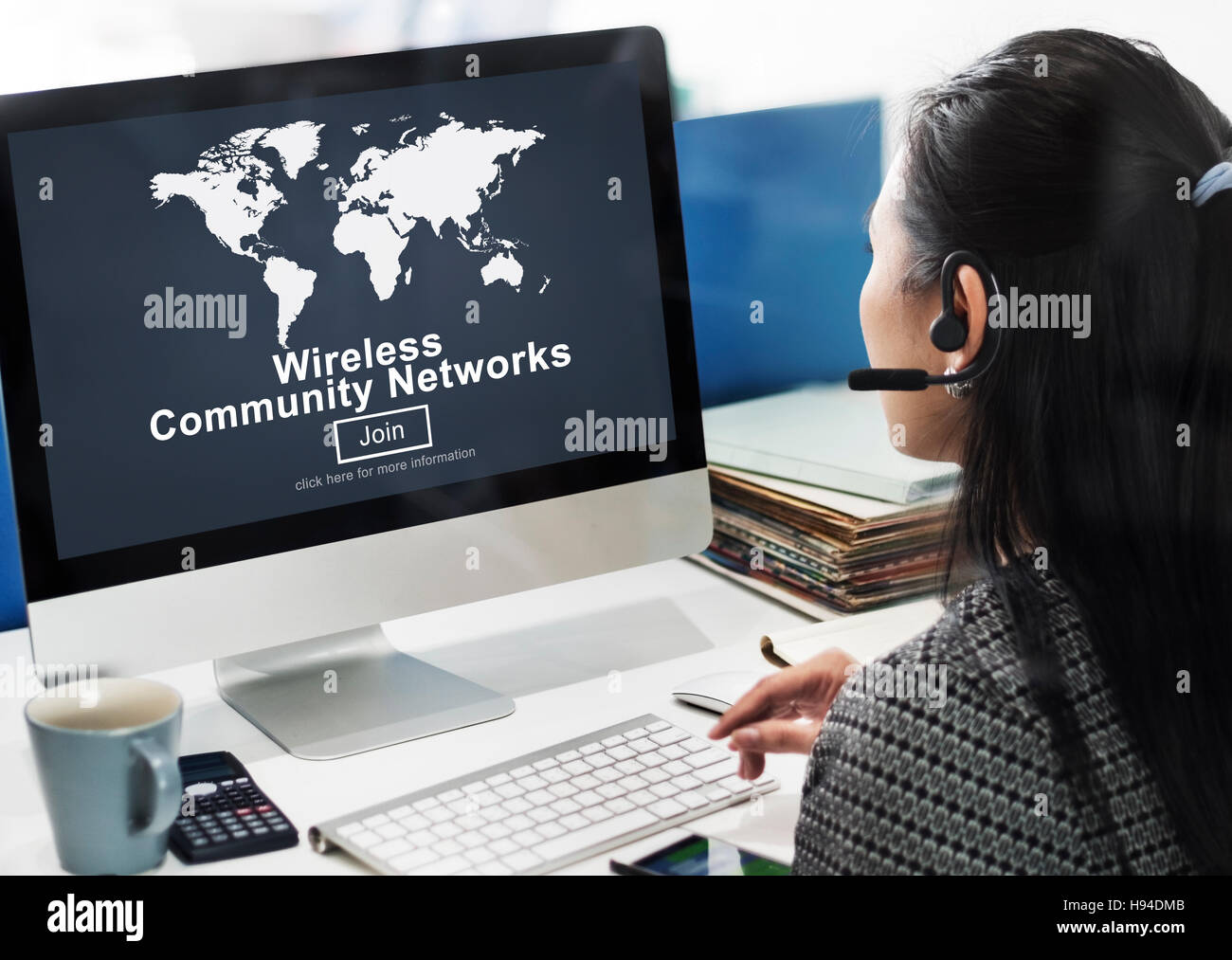 Wireless Community Networks Connection Globalization Technology Concept ...