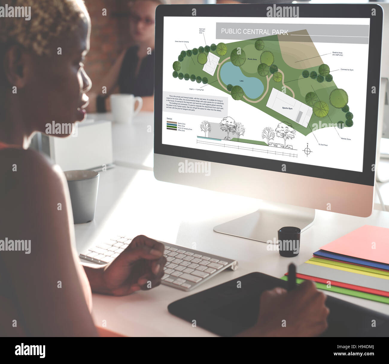 Public Park Layout Map Information Concept Stock Photo - Alamy