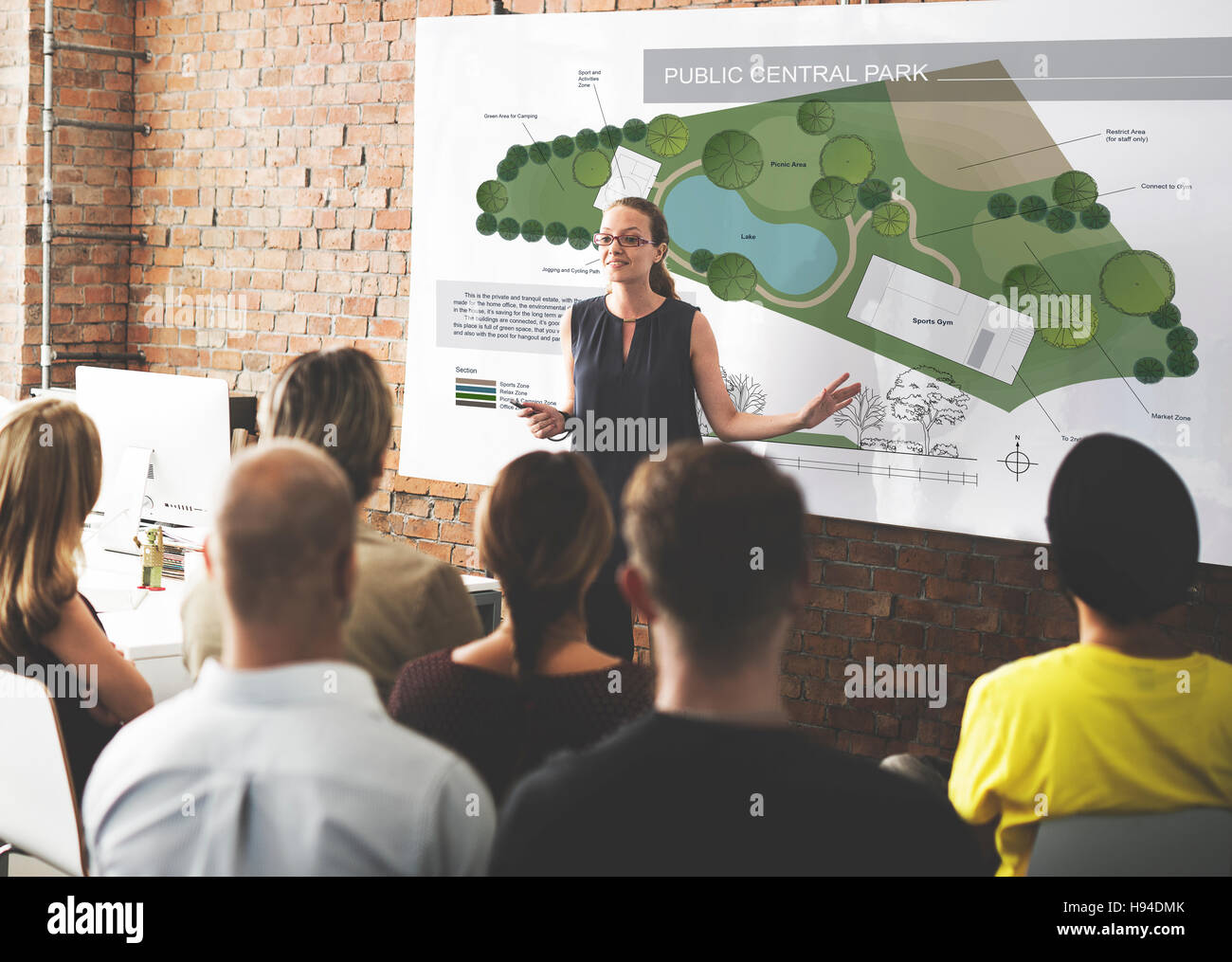 Public Park Layout Map Information Concept Stock Photo - Alamy