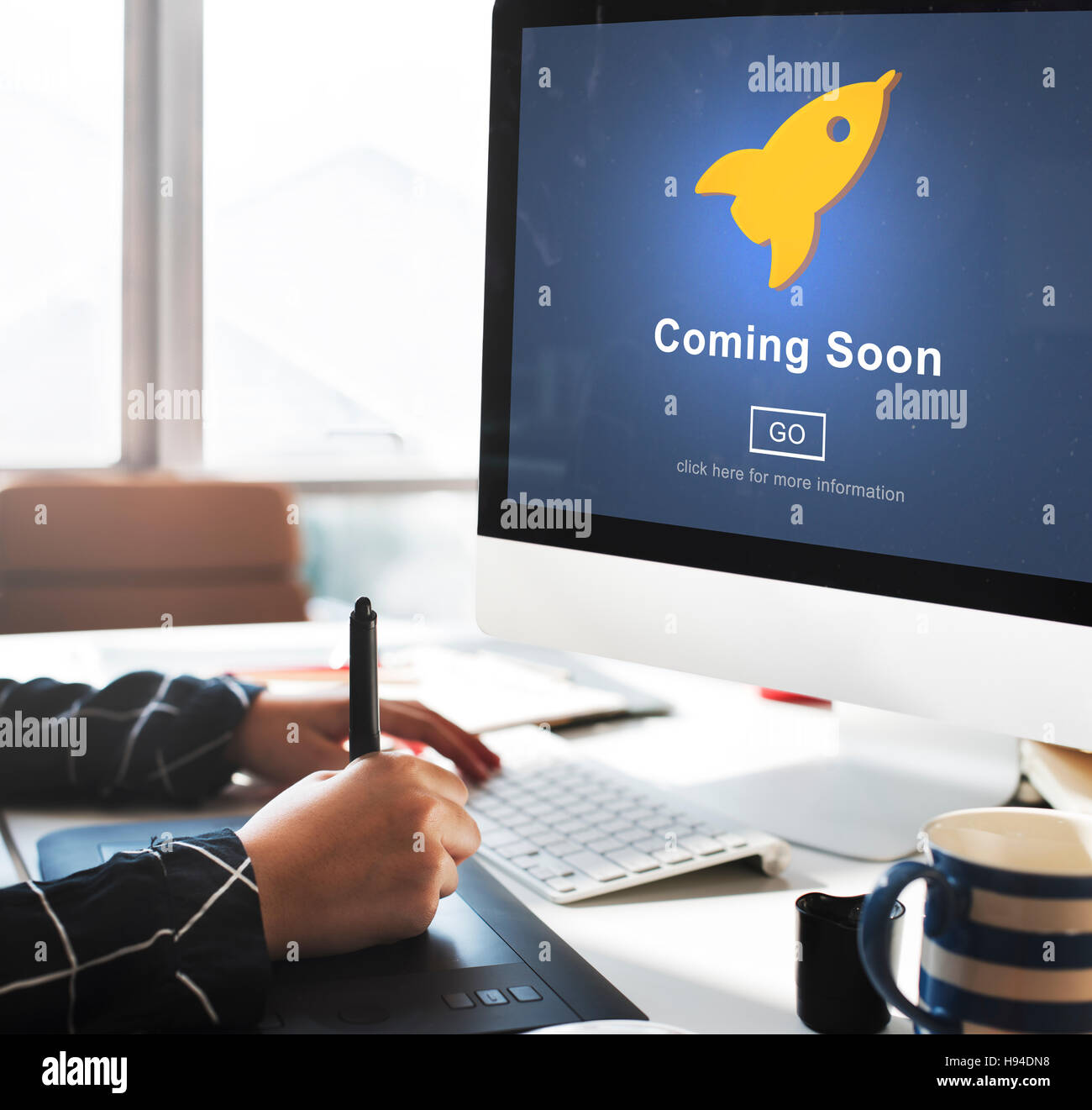Coming Soon Opening Promotion Announcement Concept Stock Photo - Alamy