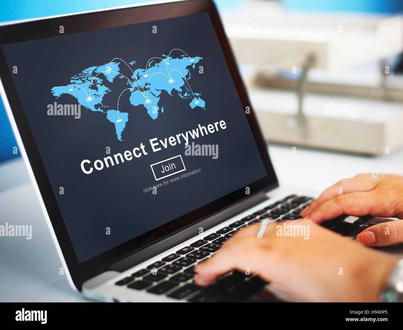 Connect Everywhere Globalization Interconnection Communication Concept ...