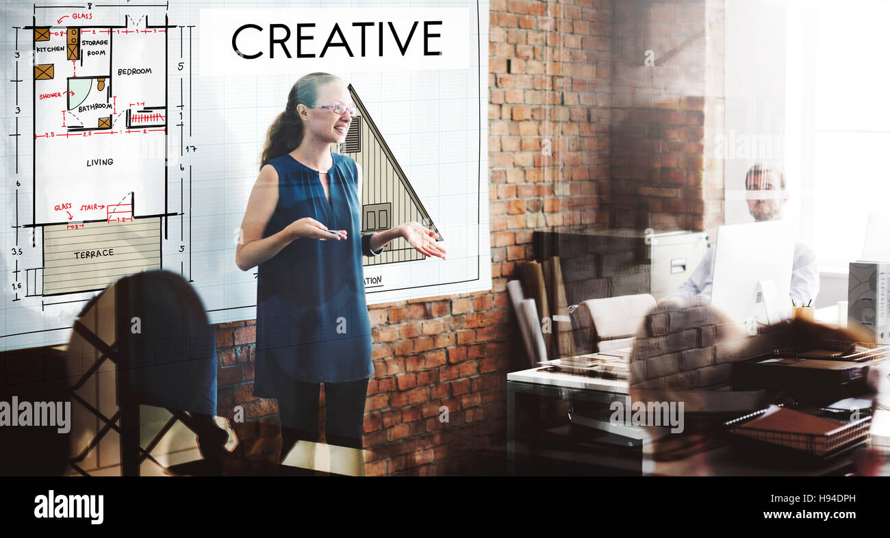 Creative Creativity Housing Interior Structure Concept Stock Photo - Alamy