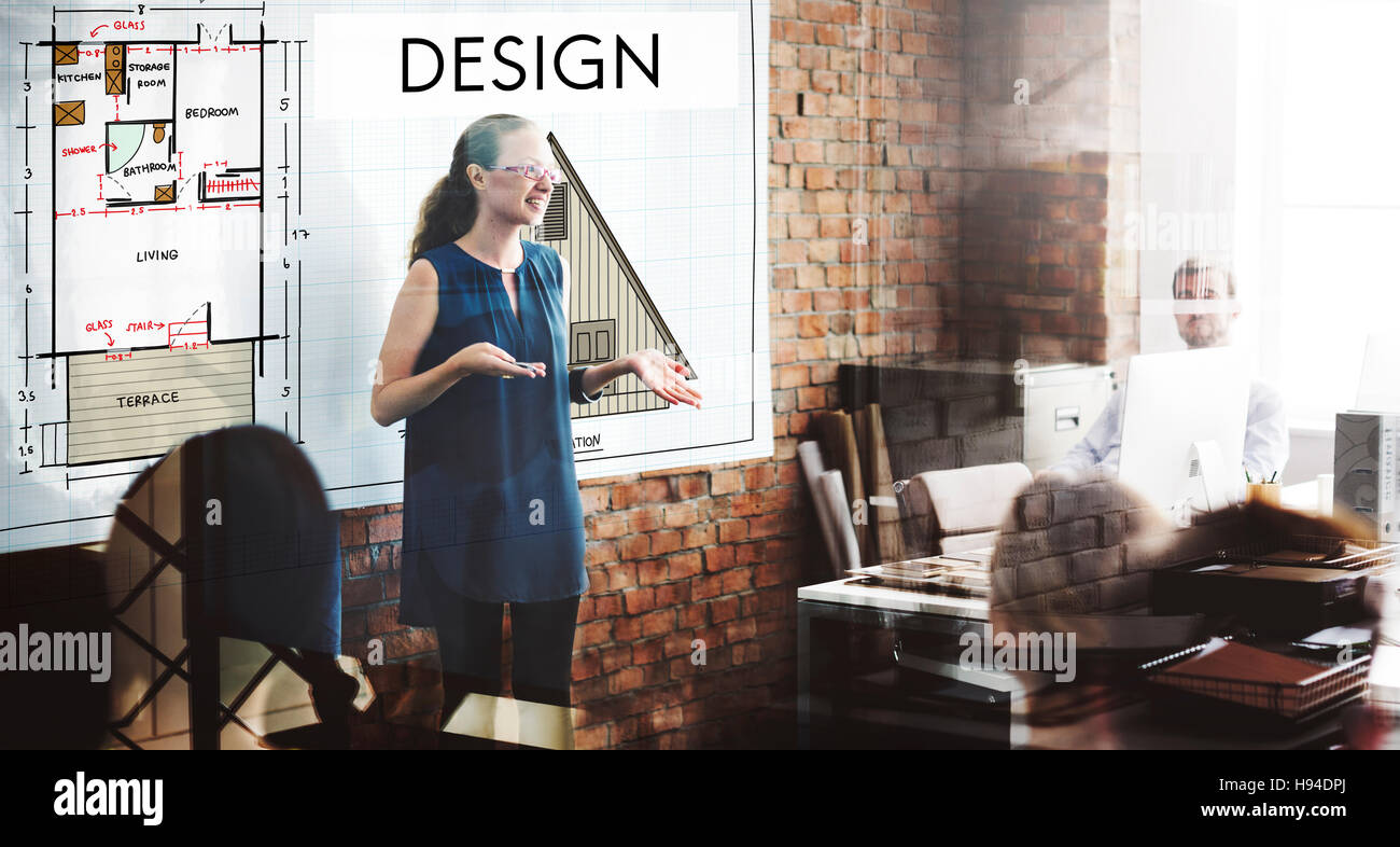 Design Graphic Creative Planning Purpose Draft Concept Stock Photo - Alamy