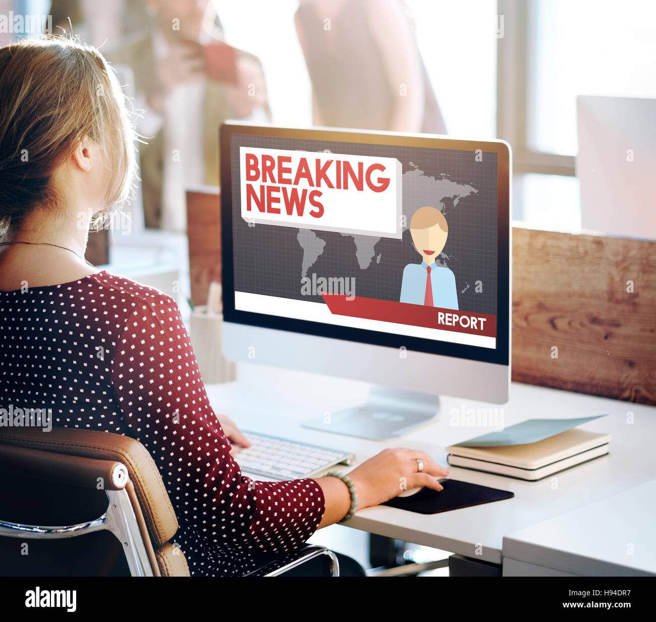 Breaking News Article Broadcast Headline Journal Concept Stock Photo ...