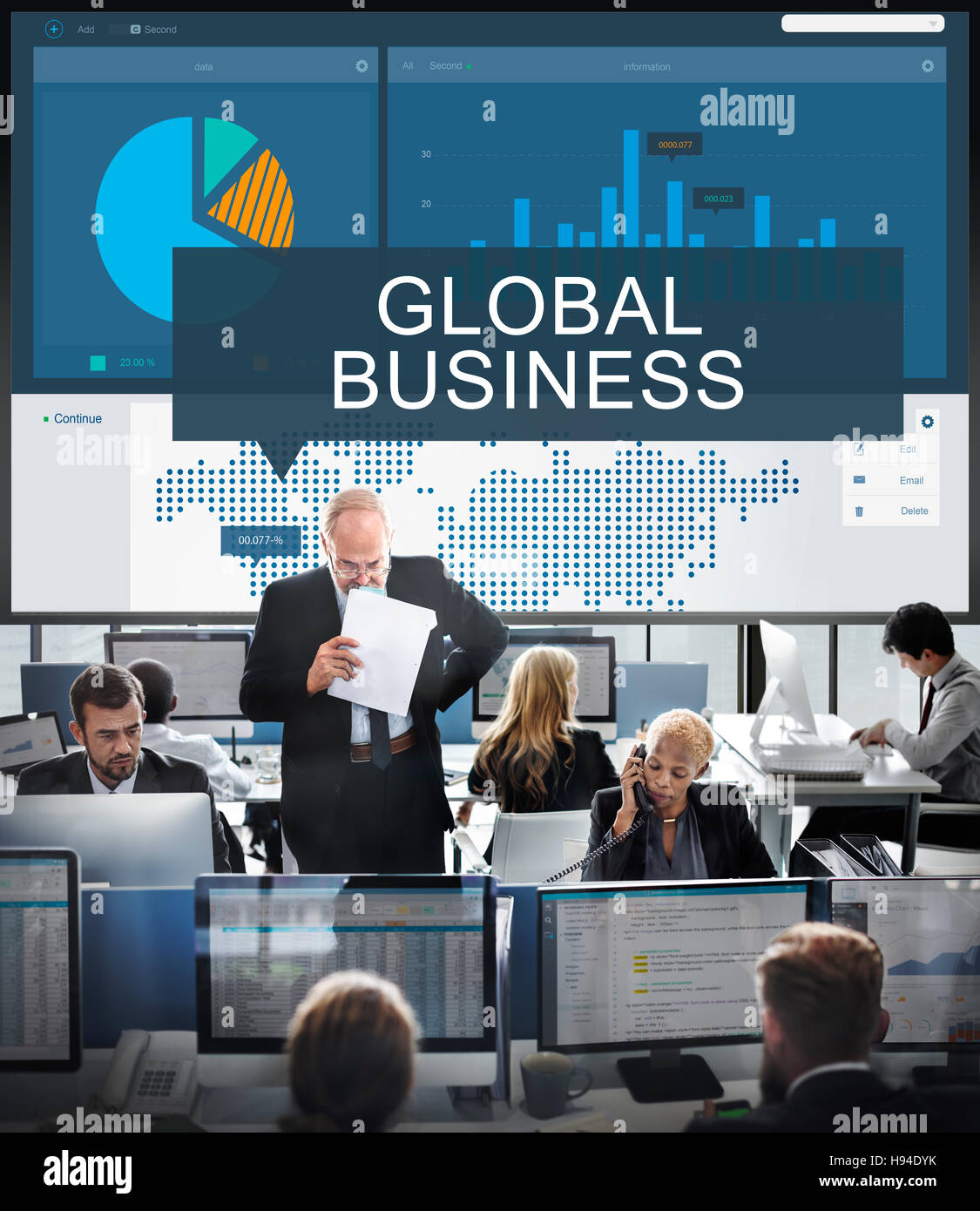 Business Analysis Data Global Trade Graphic Concept Stock Photo - Alamy