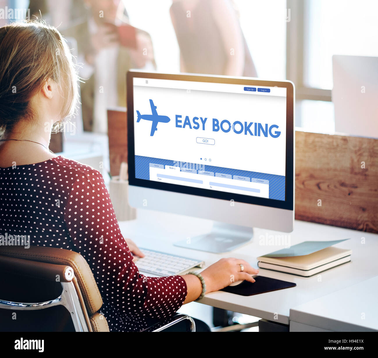 Easy Booking Holiday Flight Tourism Concept Stock Photo - Alamy