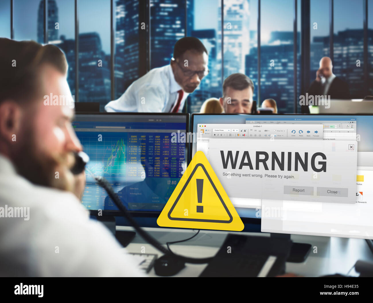 Warning Accident Caution Dangerous Help Concept Stock Photo - Alamy