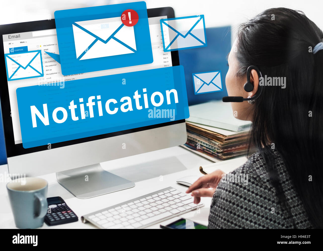 Notification Alert Digital Icon Internet Network Concept Stock Photo ...