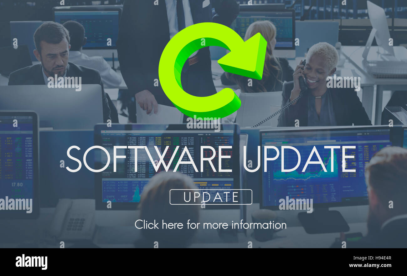 Software Update Program Digital Improvement Concept Stock Photo - Alamy