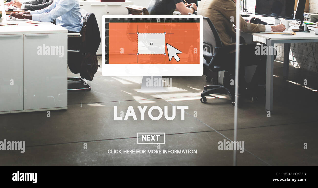Lay Out Creative Design Plan Blueprint Creative Concept Stock Photo - Alamy