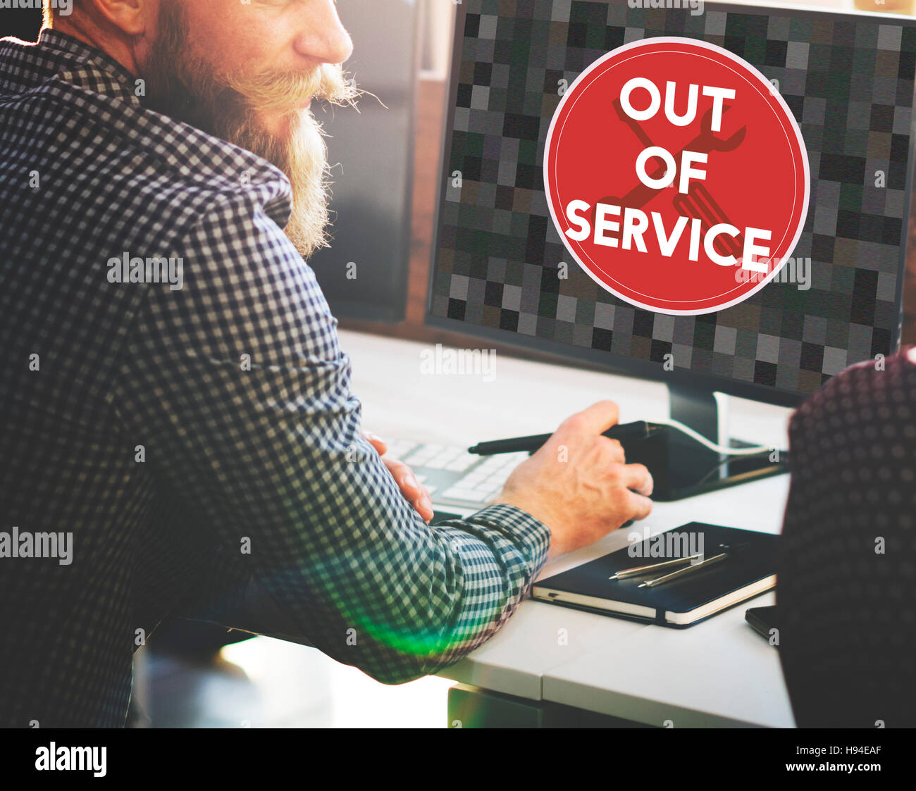 Out Of Service Sign Graphic Concept Stock Photo - Alamy