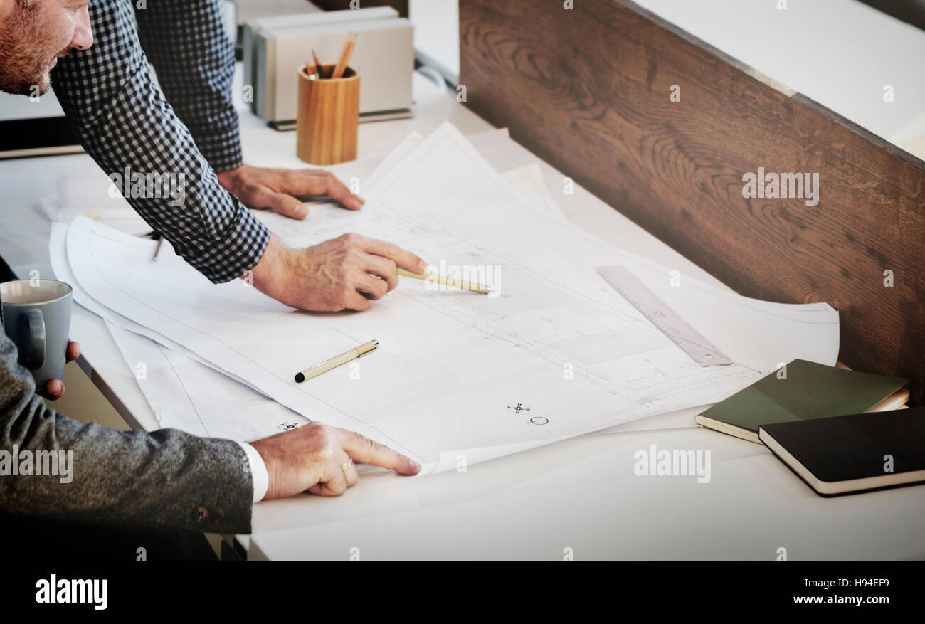 Architect Design Project Meeting Discussion Concept Stock Photo - Alamy
