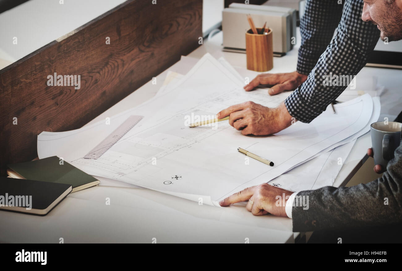 Architect Design Project Meeting Discussion Concept Stock Photo - Alamy