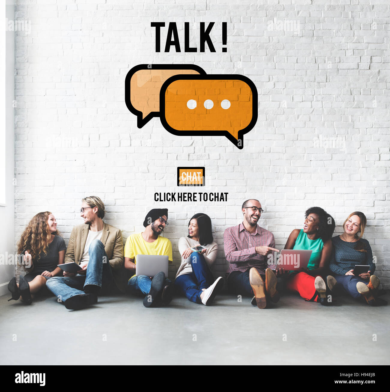 Talking Talk Communication Conversation Concept Stock Photo - Alamy