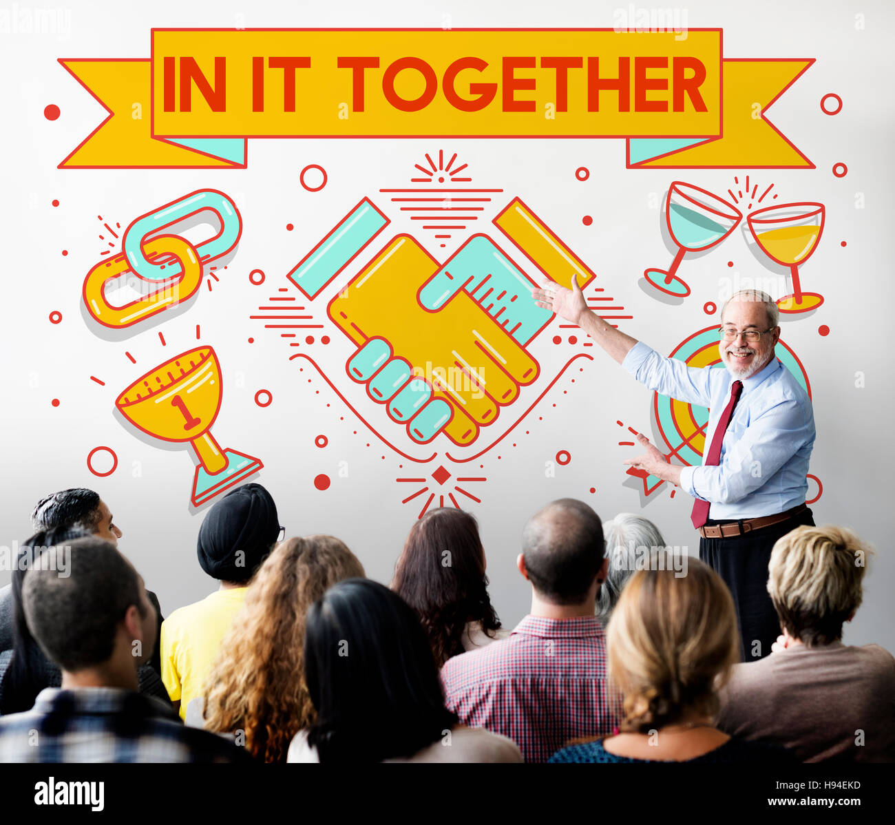 In It Together Team Corporate Connection Support Concept Stock Photo ...