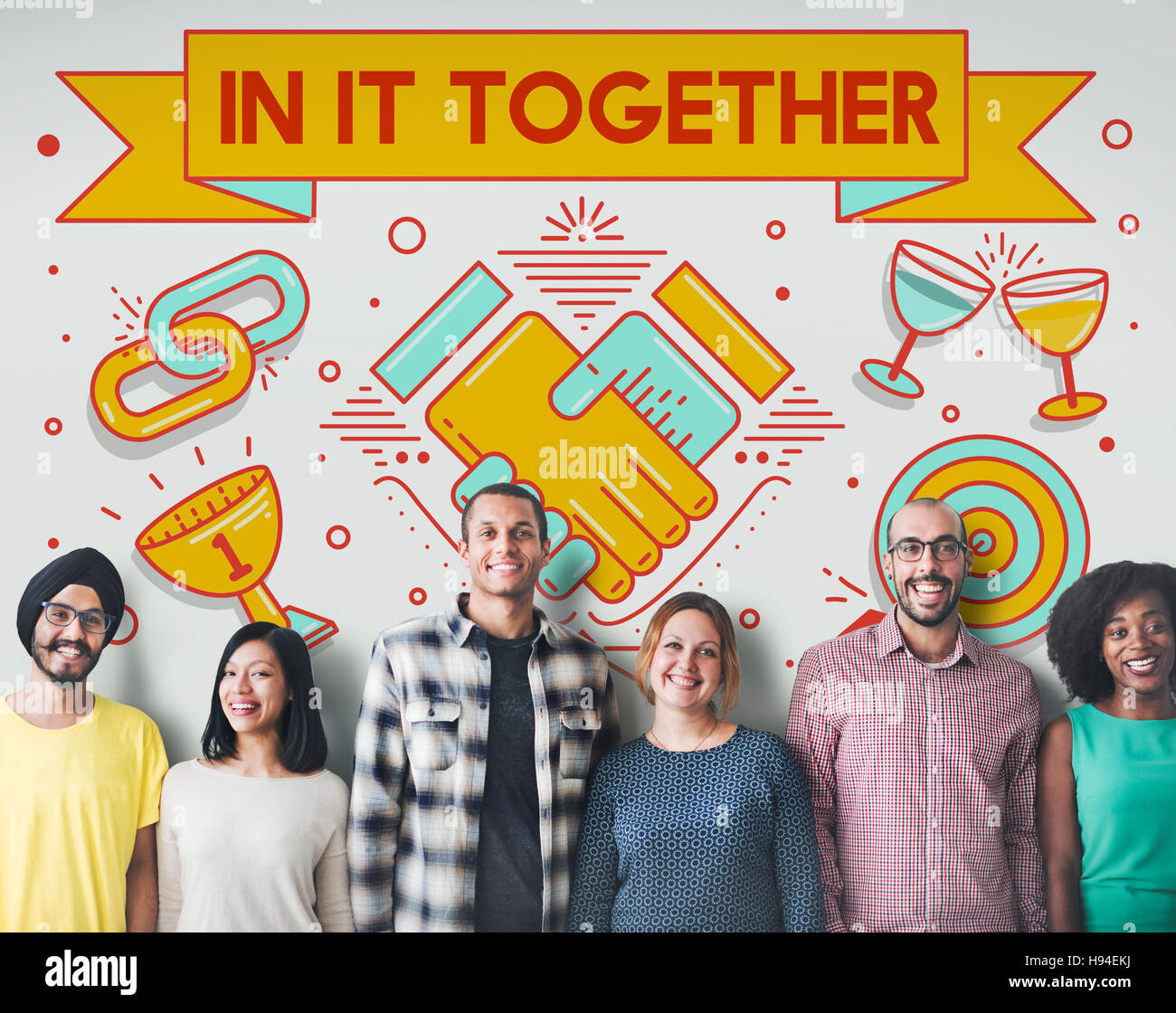 In It Together Team Corporate Connection Support Concept Stock Photo ...