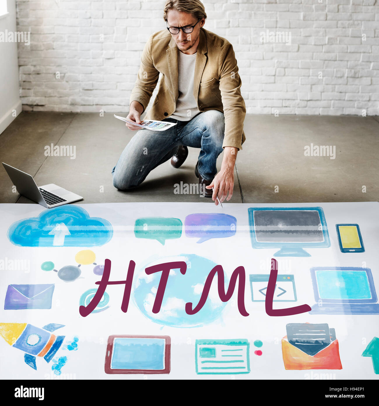 HTML Computer Language Internet Online Technology Concept Stock Photo ...