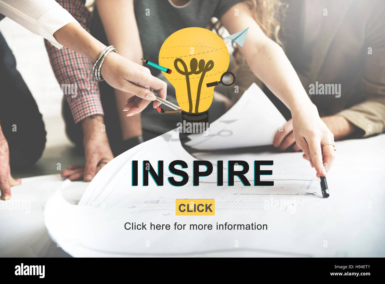 Inspire Inspiration Aspiration Creativity Imagine Concept Stock Photo ...