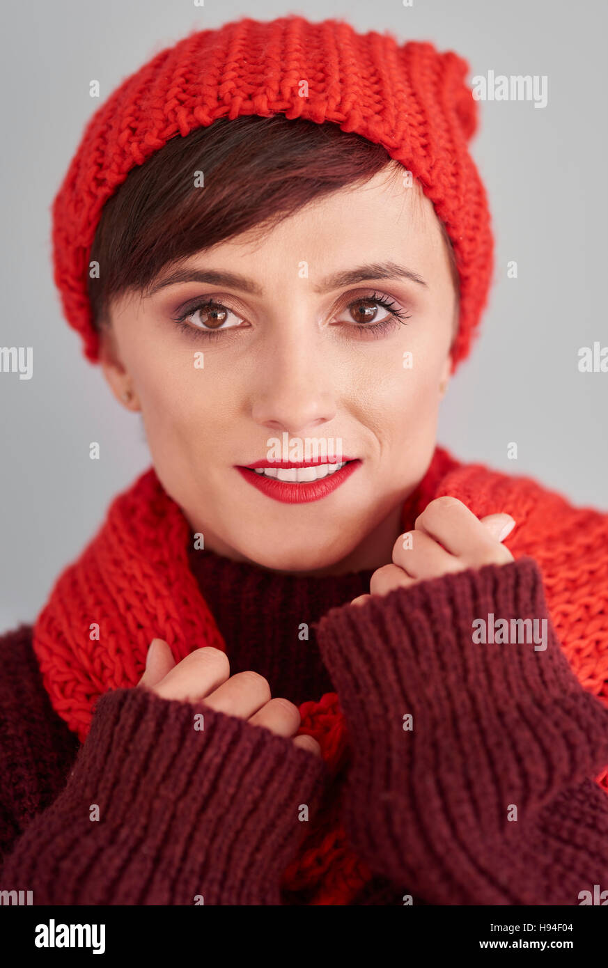 Close portrait of very attractive woman Stock Photo - Alamy