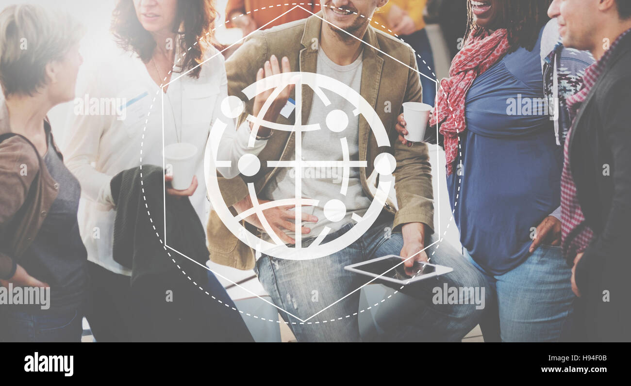 Networking Communication Interaction Net Graphic Concept Stock Photo ...