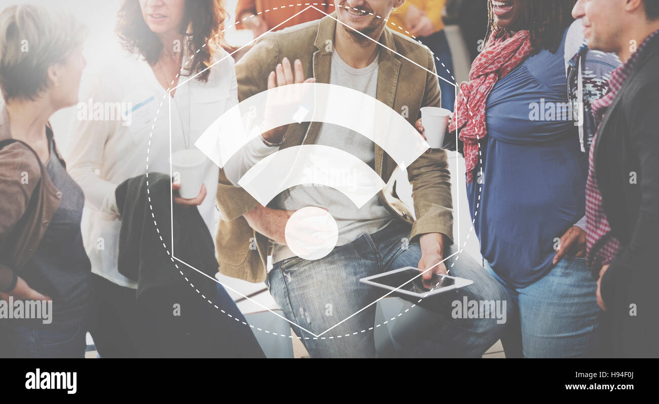 Internet WiFi Network Connection Graphic Concept Stock Photo - Alamy