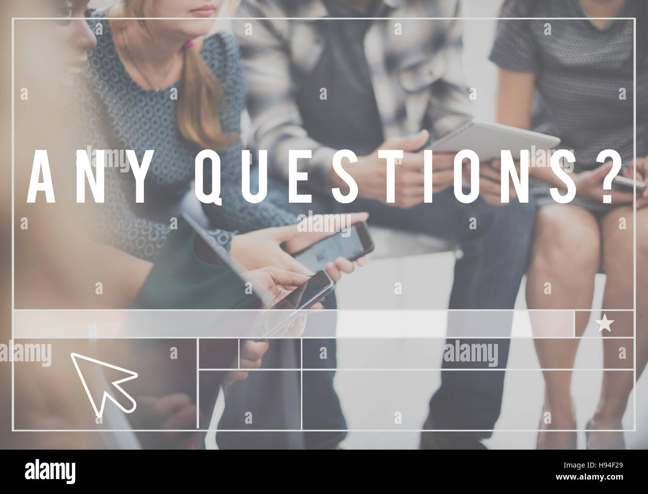 Any Questions Information Ask Inquries Research Concept Stock Photo - Alamy