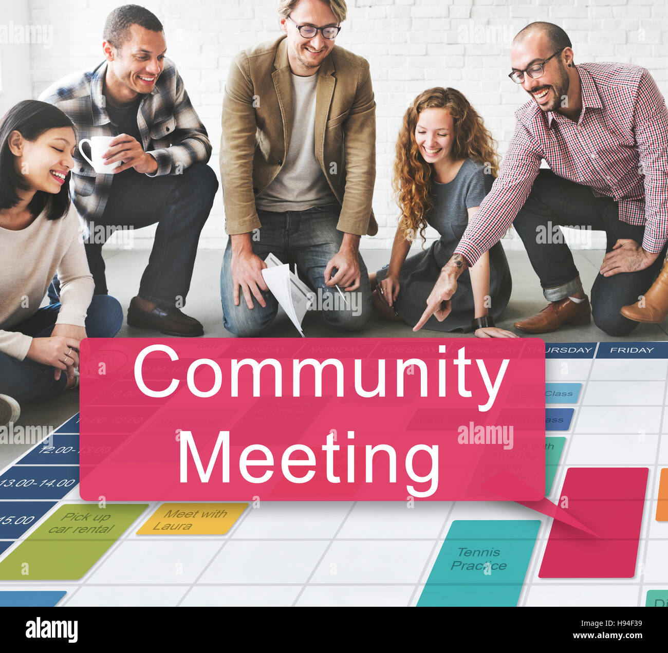 Community Meeting Gathering Planning Cooperation Conference Concept ...