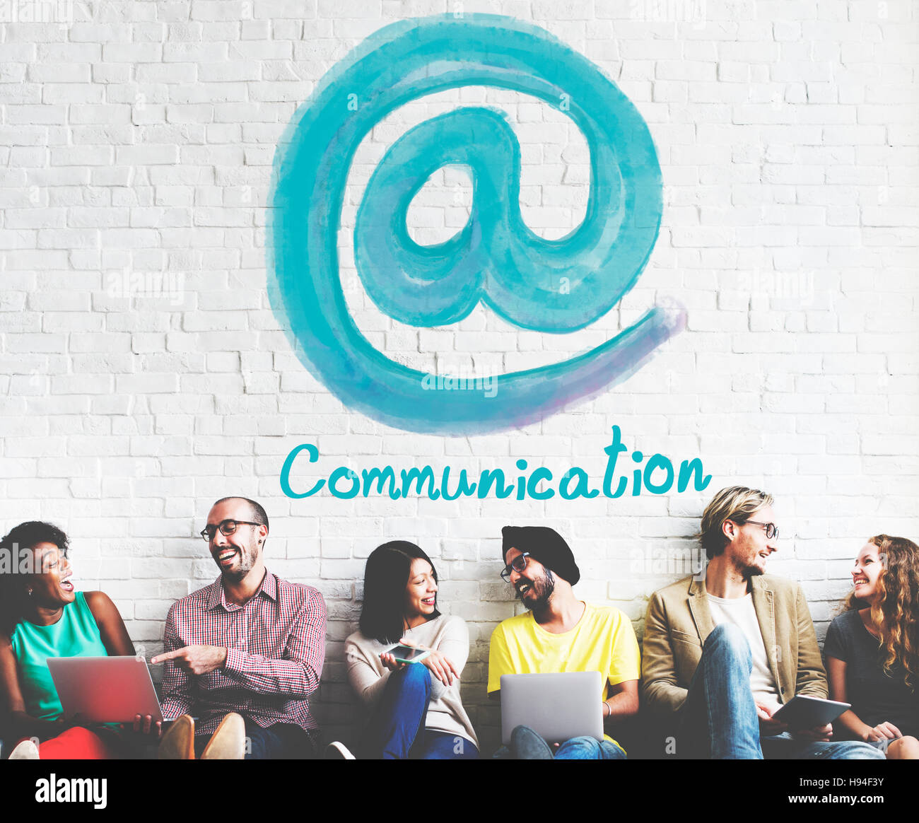 At Sign Communication Contact Connection Concept Stock Photo - Alamy