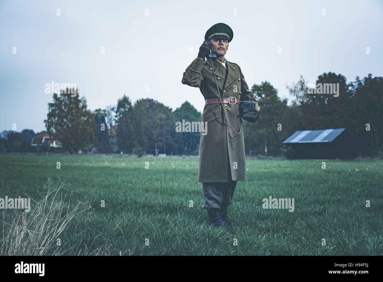 Standing officer uniform communication authority hi-res stock ...