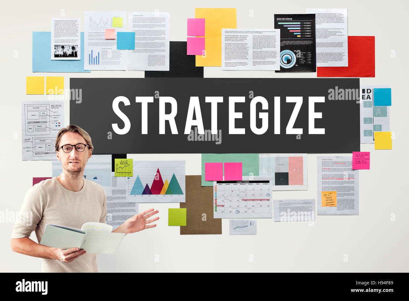 Document Marketing Strategy Business Concept Stock Photo - Alamy