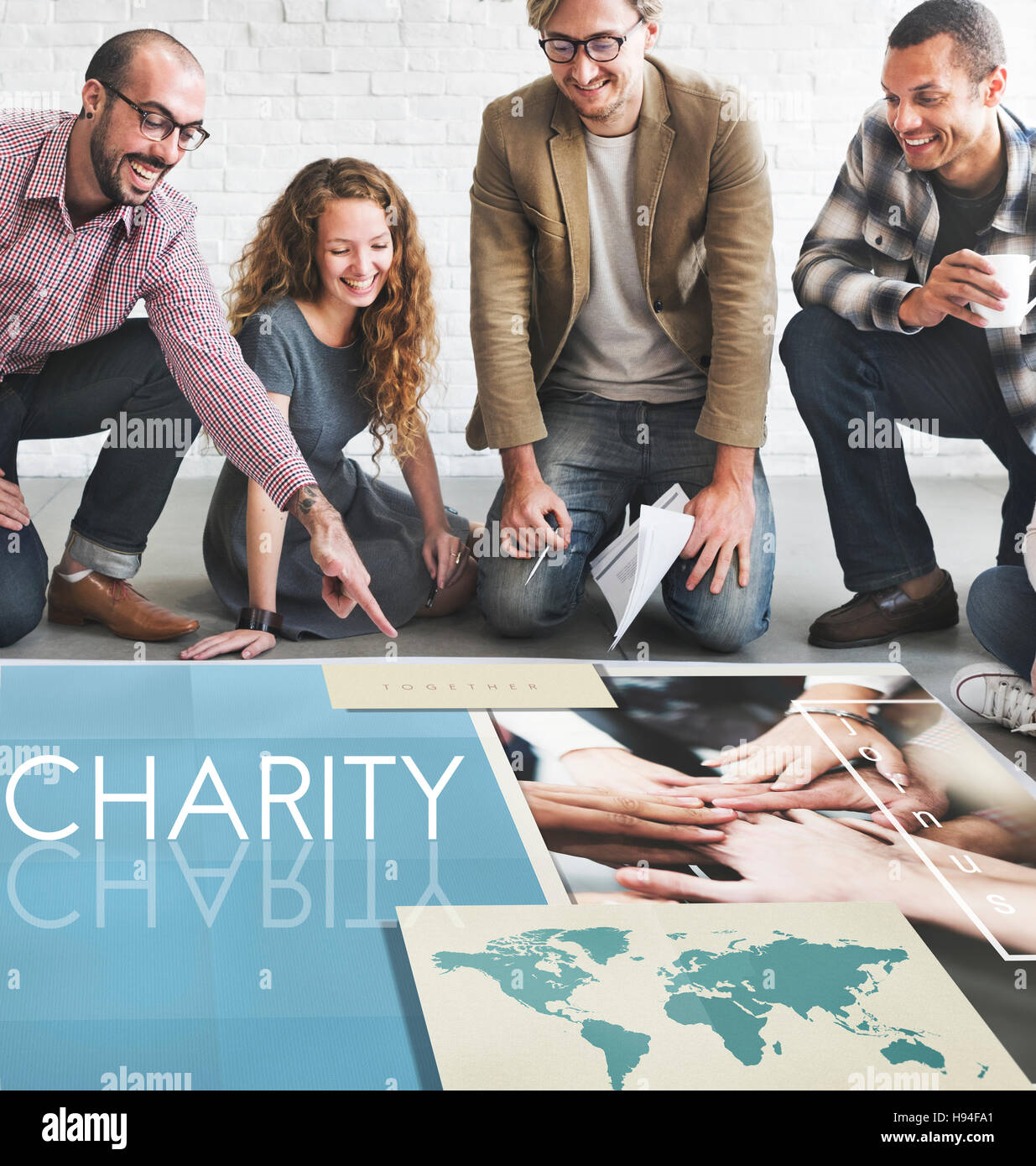 Team Teamwork Help Share Contribute Concept Stock Photo - Alamy