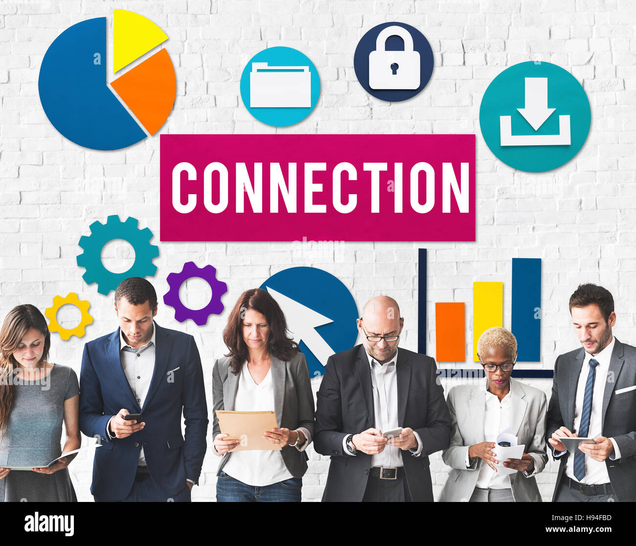 Connection Internet Networking Online Concept Stock Photo - Alamy