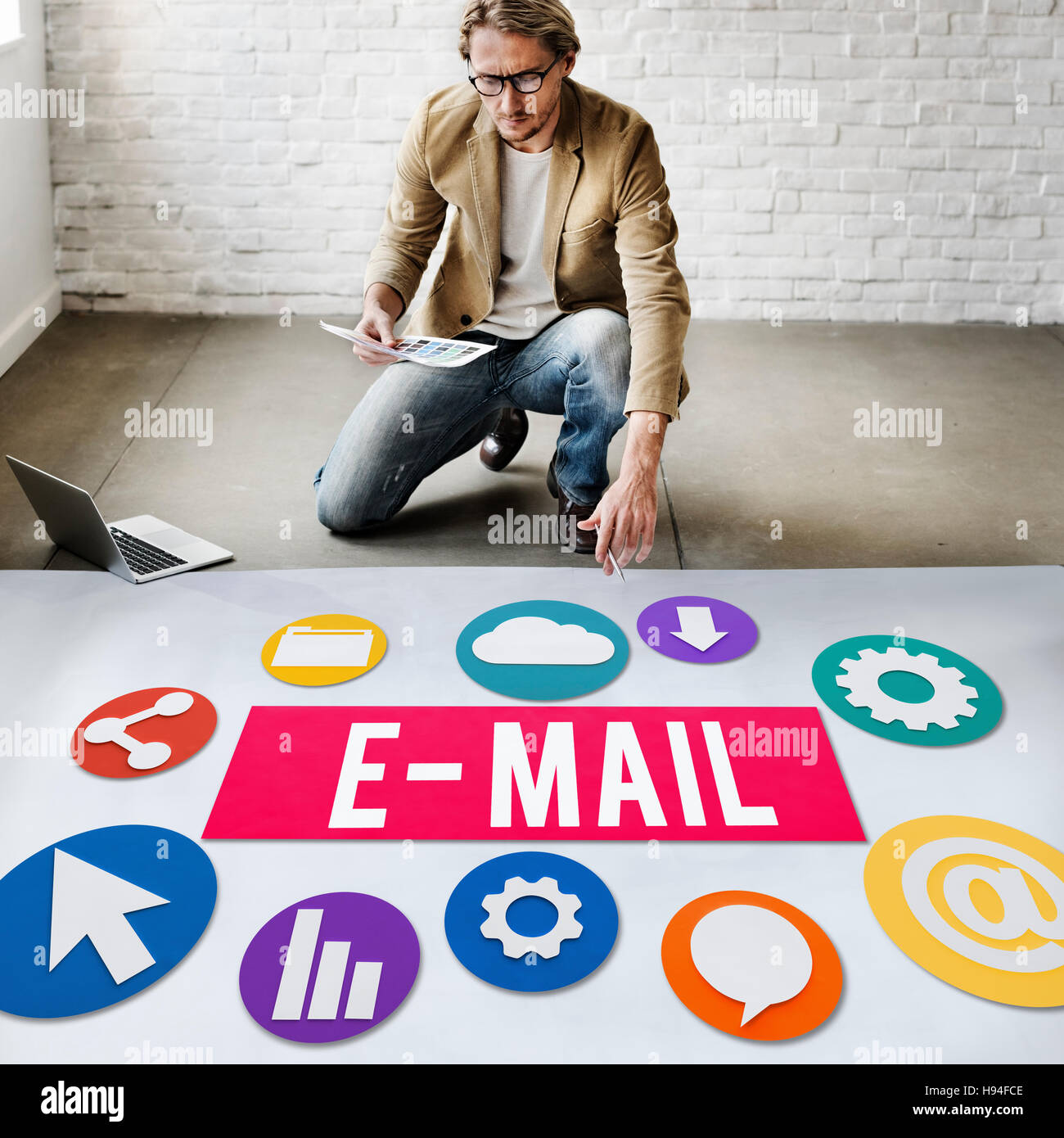 E-mail Correspondence Communication Digital Online Concept Stock Photo ...